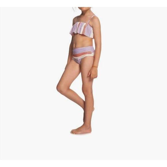 Roxy | Swim | New Roxy Little Girls Kindness Flutter Bikini Set In Multi | Poshmark